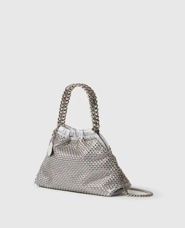 Stella McCartney Falabella Mini Crystal Mesh Drawstring Bag
