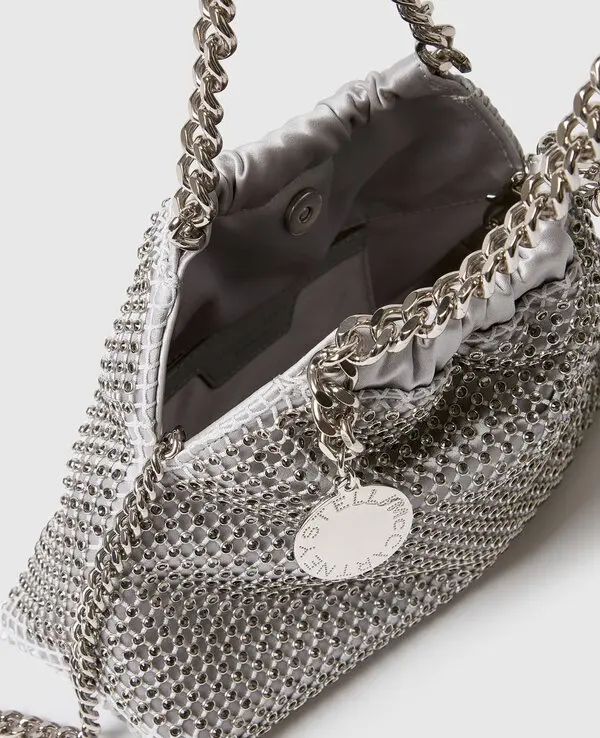 Stella McCartney Falabella Mini Crystal Mesh Drawstring Bag