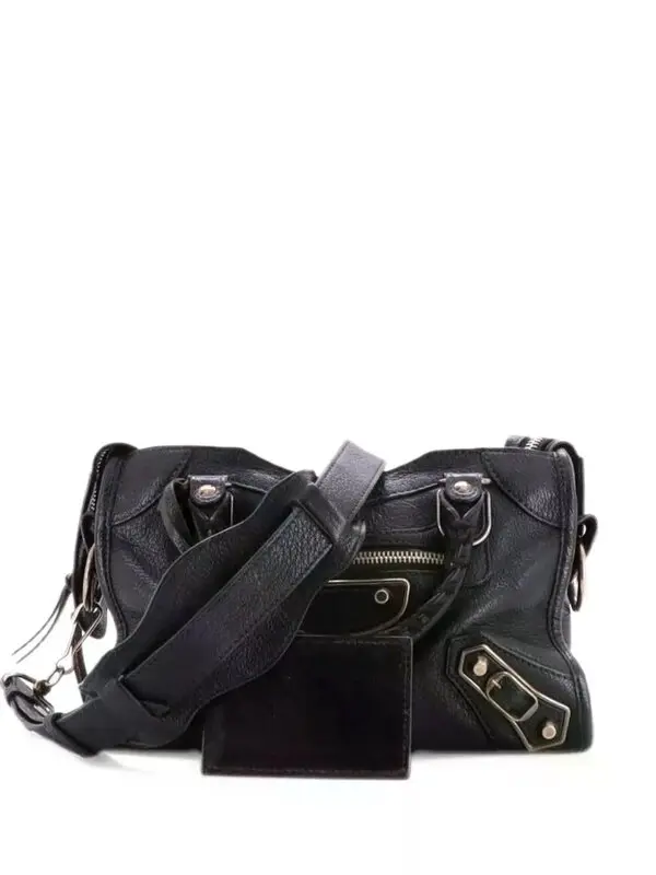 Balenciaga City Classic Metallic Edge Bag Leather Mini Satchel - Black