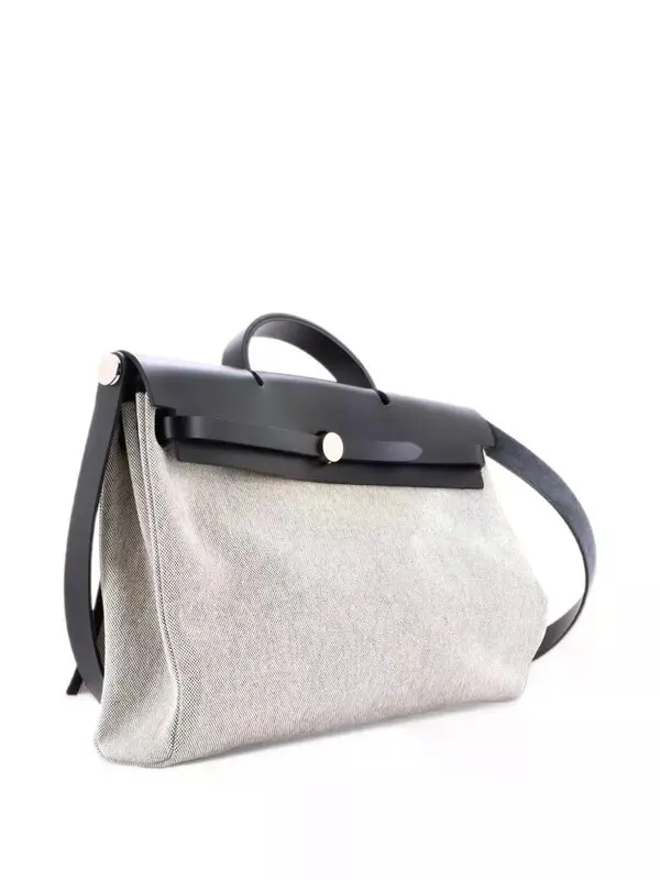 Hermès Herbag Zip Criss Viking Toile And Leather 39 Shoulder Bag