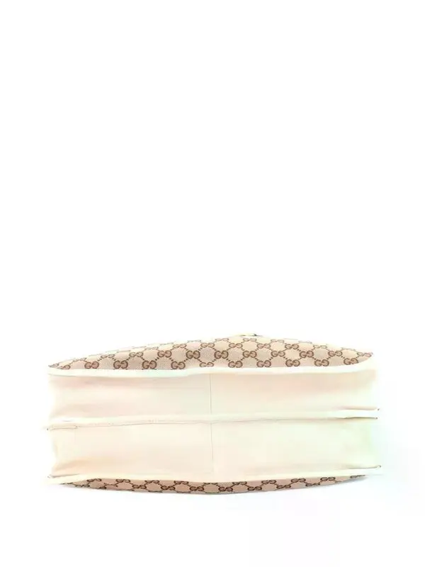 Gucci Horsebit 1955 Chain Gg Canvas With Leather Medium Tote Bag