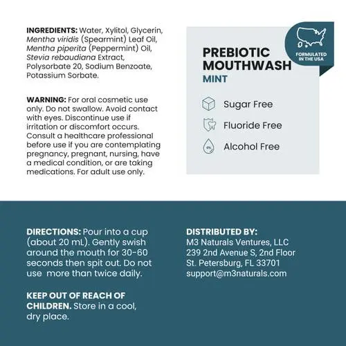 M3 Prebiotic Mouthwash, Mint