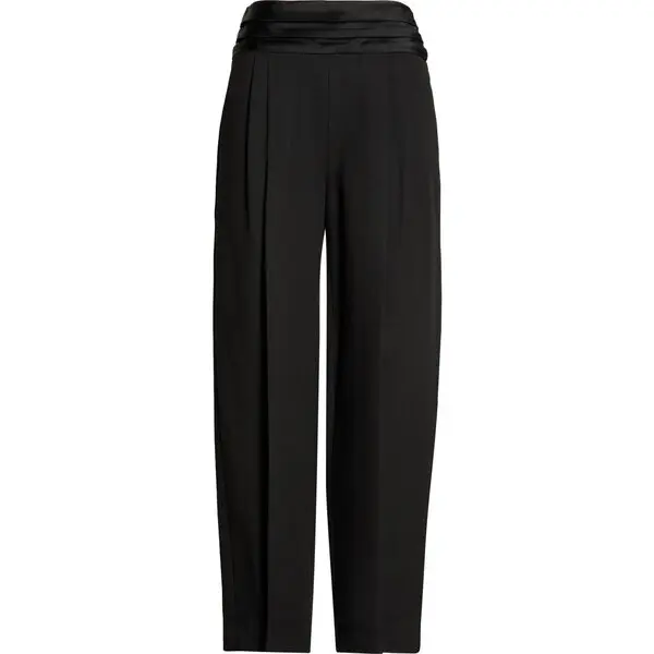 Vince High Waist Tuxedo Carrot Pants - Black