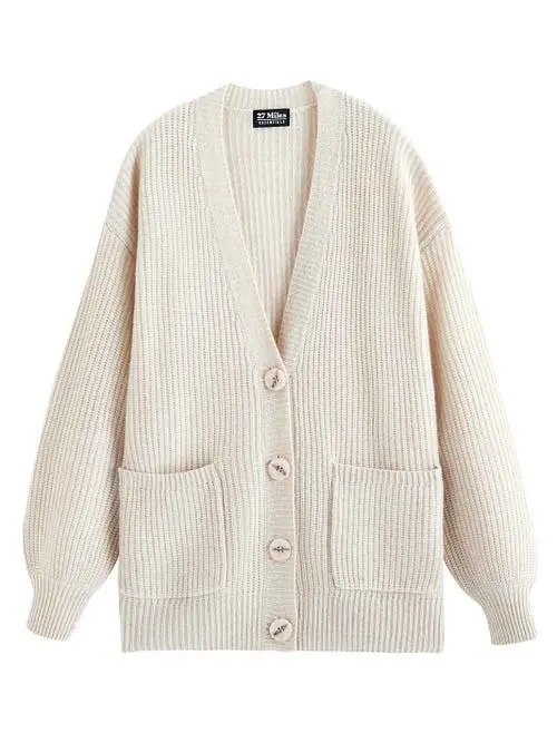 27 Miles Malibu Kamira Cashmere Oversized Cardigan - Cloud