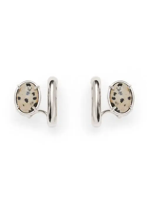 Lady Grey Jasper Earrings - Silver