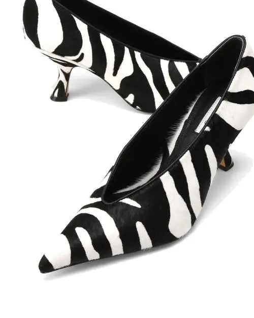 NAKED WOLFE Hero Pony Heels - Zebra