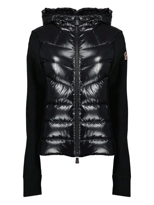 Moncler Zip Up Cardigan - Black
