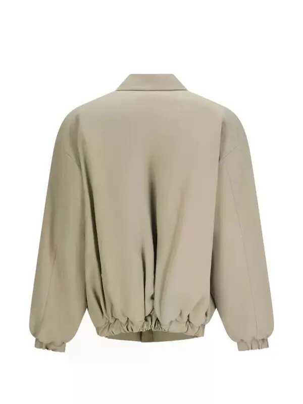Magda Butrym Logo-print Zip-up Jacket - Neutrals