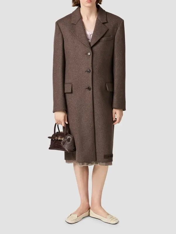 Miu Miu Aventure Crocodile Embossed Calfskin Top Handle Mini Bag - Brown