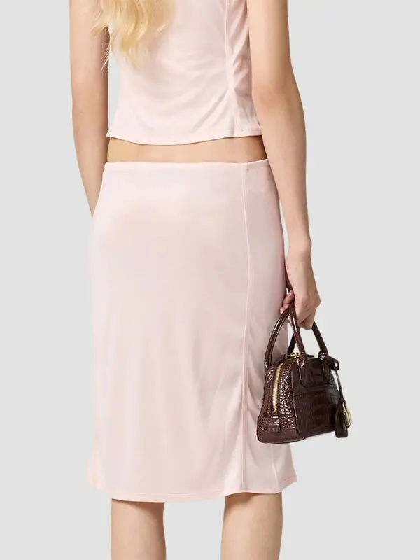Miu Miu Jersey And Silk Skirt