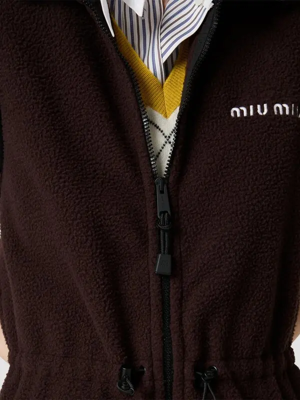 Miu Miu Fleece Dress - Brown