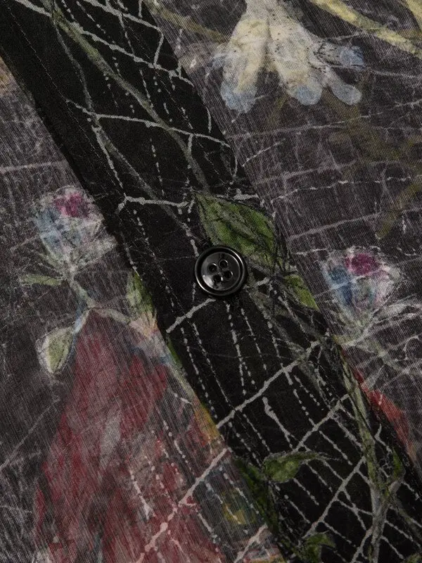 Alexander McQueen Floral Web Silk Shirt