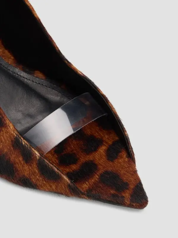 Schutz Claudia 100mm Leopard-printed Goat-hair Sandals
