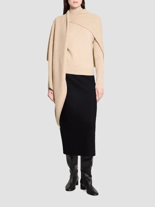 Theory Astor Wool Blend Scarf Top