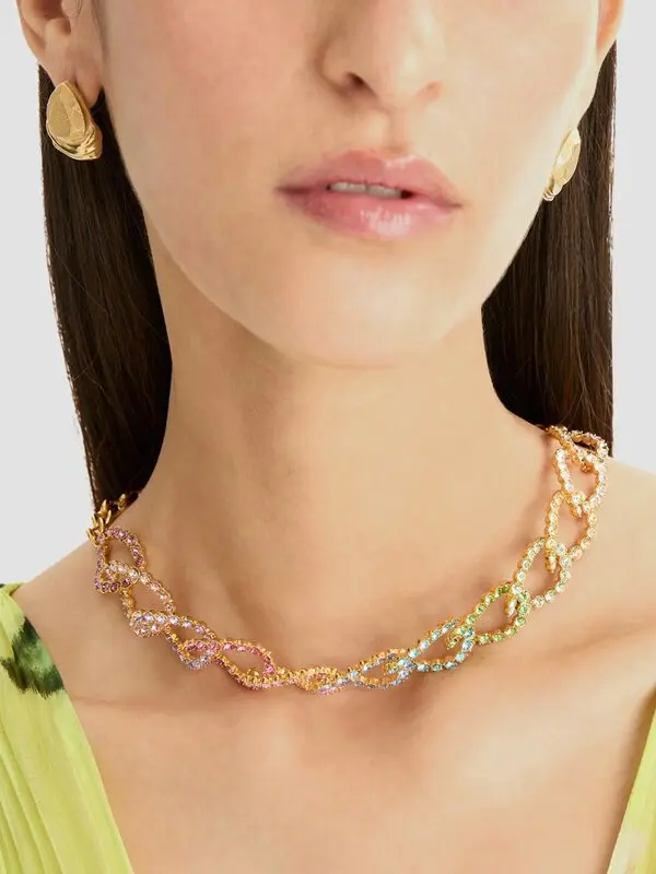 Oscar De La Renta Rhinestone Statet Necklace