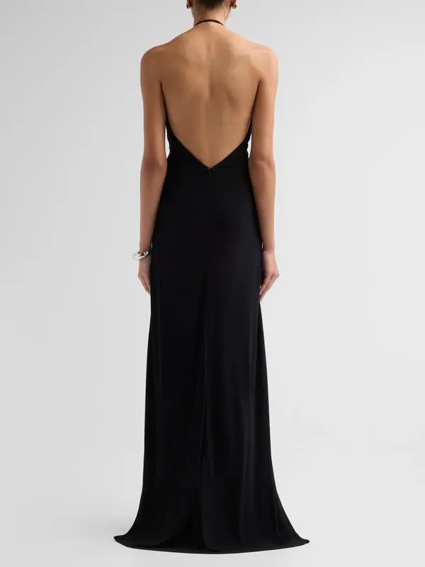 Ramy Brook Dorea Plunge Halter Gown