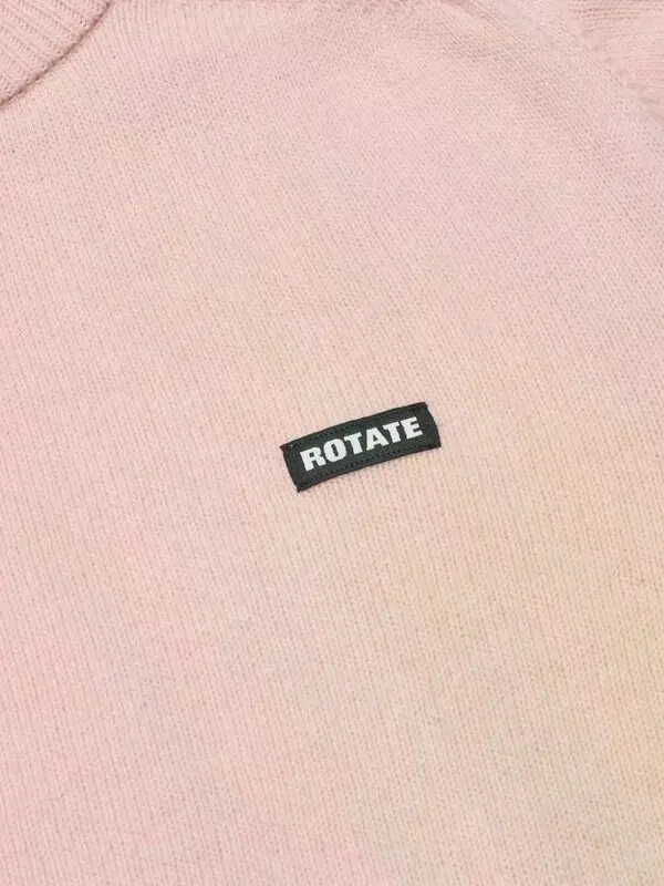 ROTATE BY BIRGER CHRISTENSEN Logo-patch Wool Sweater