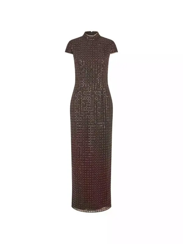 ROTATE BY BIRGER CHRISTENSEN Beaded Maxi Dress