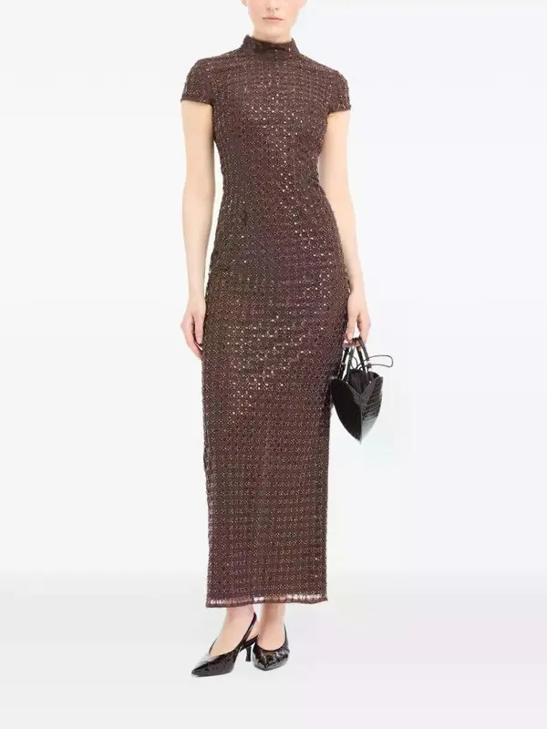 ROTATE BY BIRGER CHRISTENSEN Beaded Maxi Dress