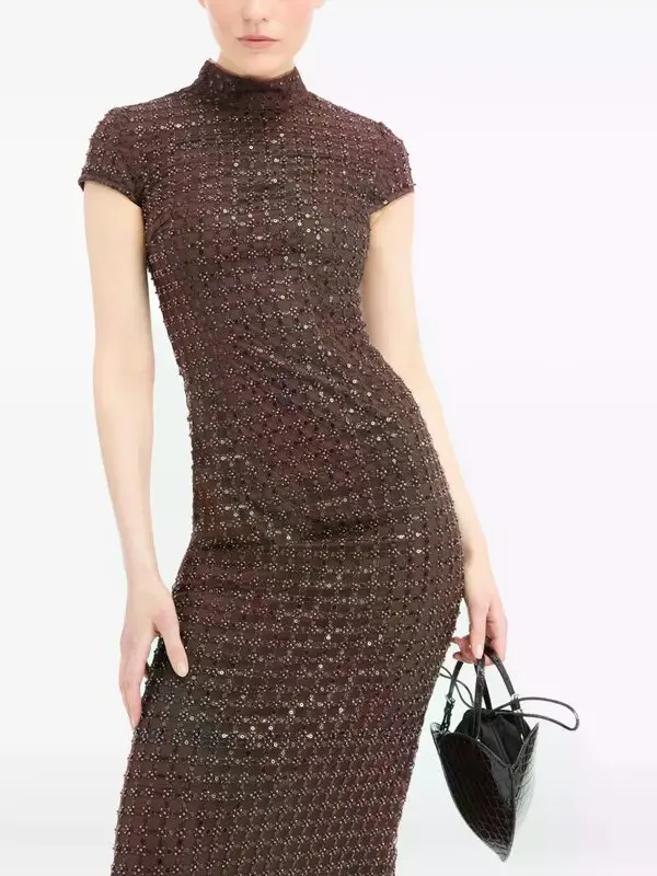 ROTATE BY BIRGER CHRISTENSEN Beaded Maxi Dress