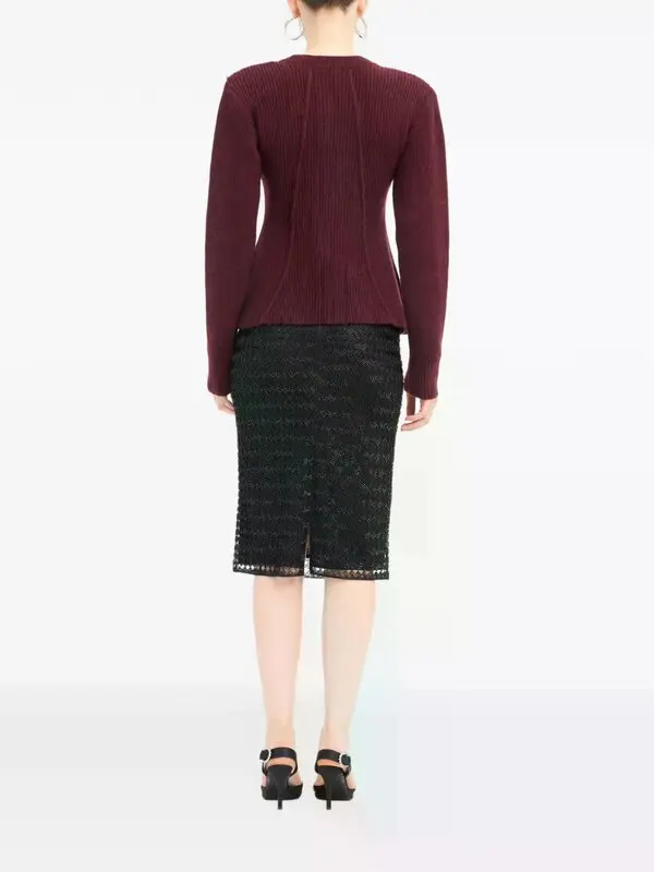 ROTATE BY BIRGER CHRISTENSEN Beaded Long Mini Skirt