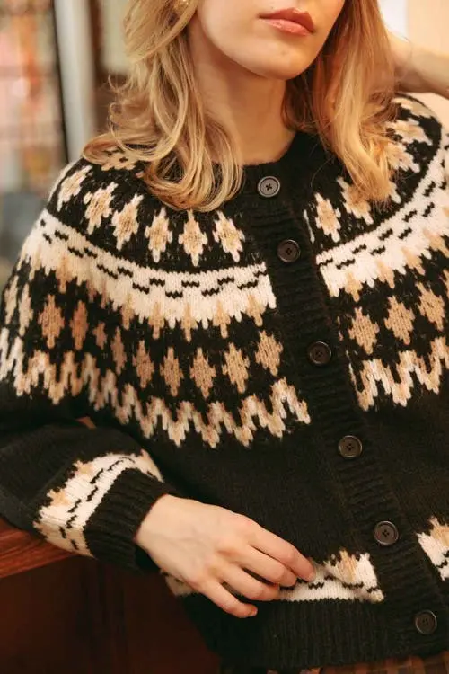 27 Miles Malibu Calista Fair Isle Cardigan