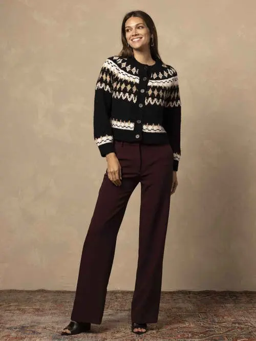 27 Miles Malibu Calista Fair Isle Cardigan