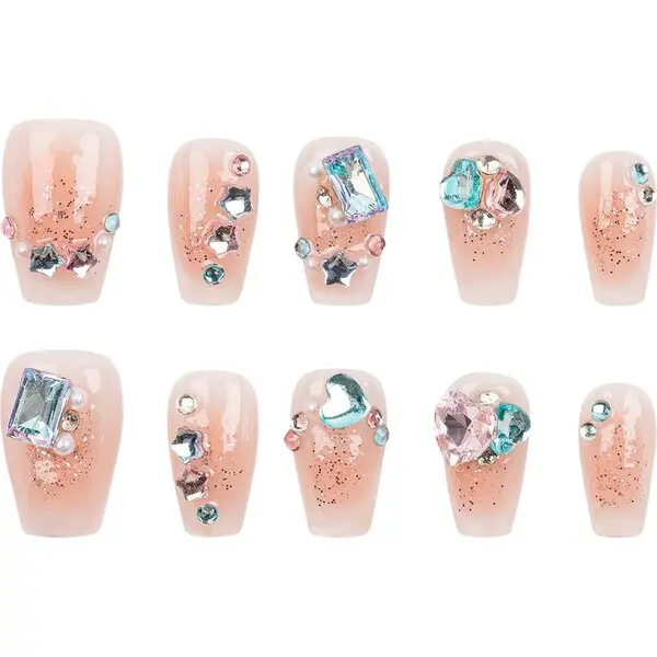 3H NAILS Dreamboatshort Coffin Press-on Nails