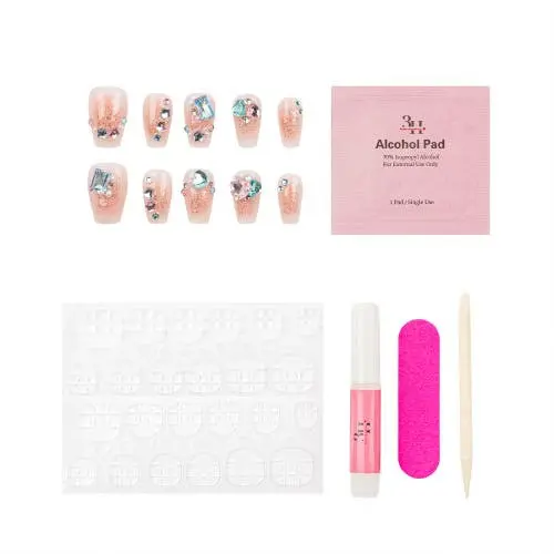 3H NAILS Dreamboatshort Coffin Press-on Nails