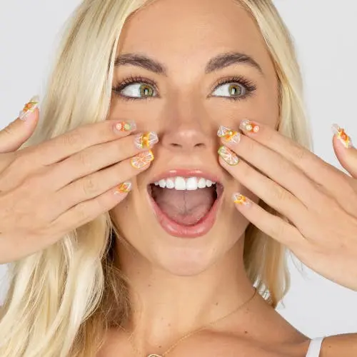 3H NAILS Citrus Splashmedium Squoval Press-on Nails