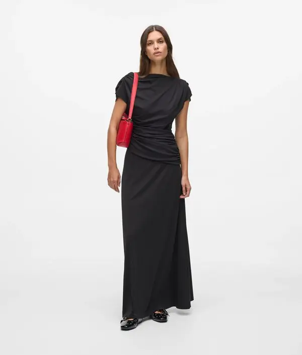 Karl Lagerfeld Draped Low-back Dress - Black