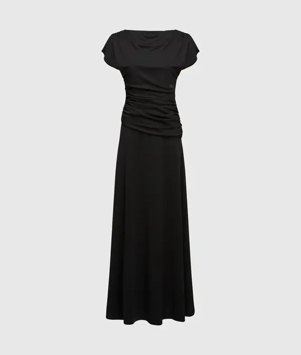 Karl Lagerfeld Draped Low-back Dress - Black