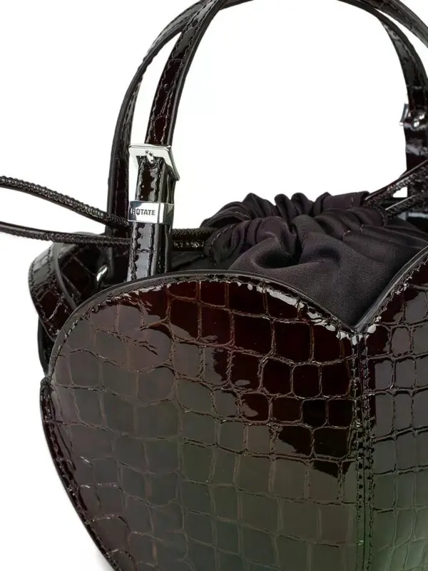ROTATE BY BIRGER CHRISTENSEN Patent Croco Heart Bag
