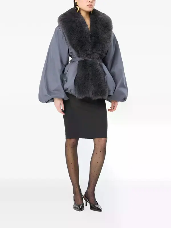ROTATE BY BIRGER CHRISTENSEN Faux-fur Collar Jacket