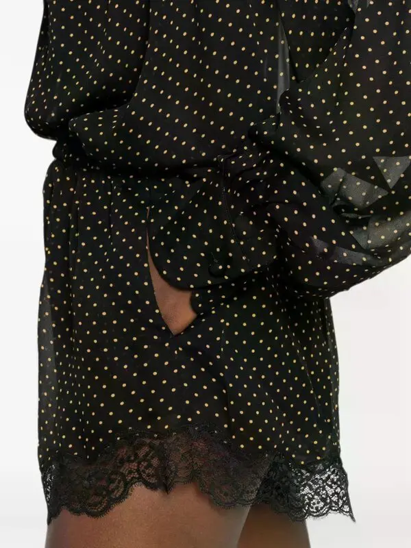 Andamane Juliette Polka-dot Long-sleeve Playsuit