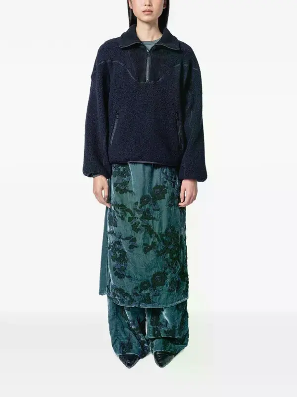 MULLER OF YOSHIOKUBO Half-zip Fleece Sweatshirt