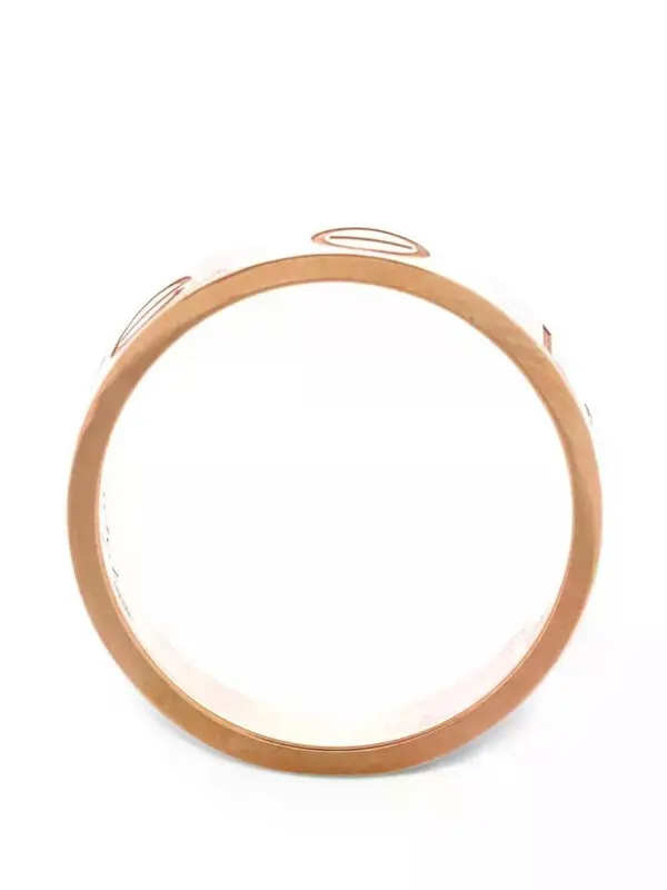 Cartier Engraved Love Band 18k Rose Gold Ring