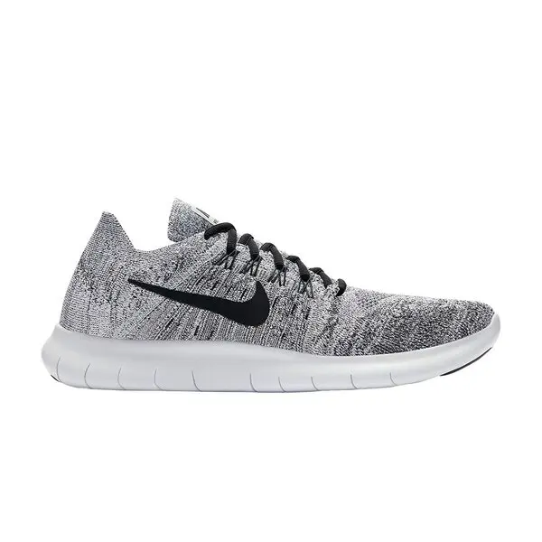 Nike Free Rn Flyknit 2017 'white Black Stealth - Grey