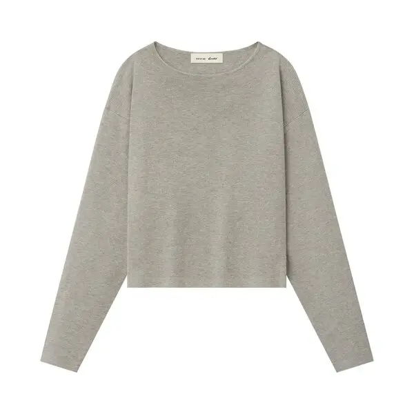 Fear Of God Rib Knit Modern Cropped Boatneck 'pyrite Heather