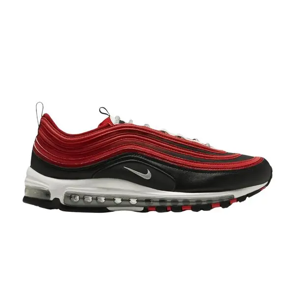 Nike Air Max 97 Clark Atlanta University Panthers 'challenge Metallic Silver Black - Red
