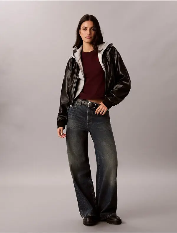 Calvin Klein Slim Mixed Font Logo Tee - Raspberry Truffle