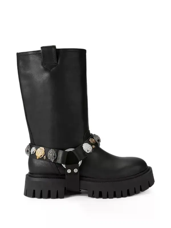 Kurt Geiger Eagles Harness Biker Boots - Black