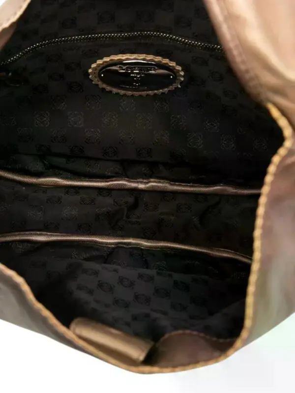 Loewe 2010 Metallic Nappa Anagram Tassel Hobo Shoulder Bag