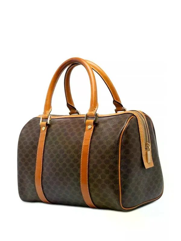 Celine 2000 Macadam Coated Canvas Boston Bag