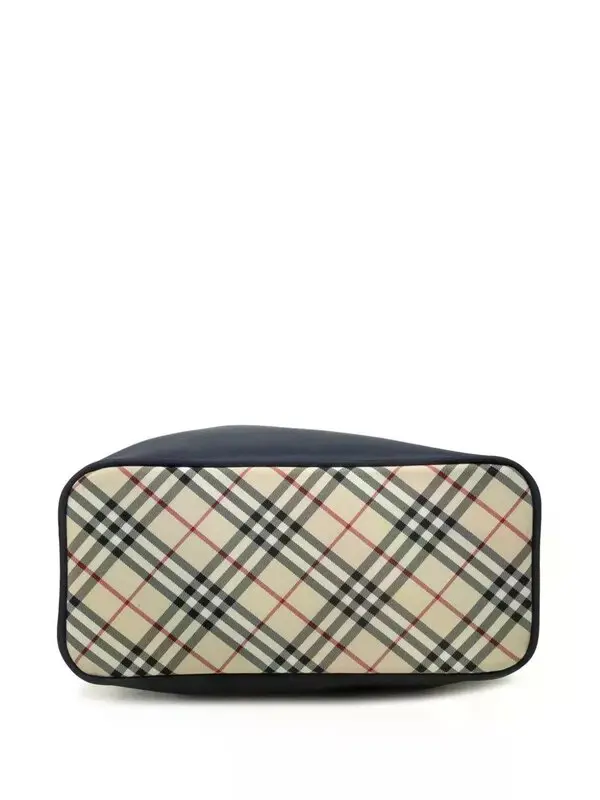 Burberry 2000-2017 Nova Check Canvas Trimmed Nylon Tote Bag