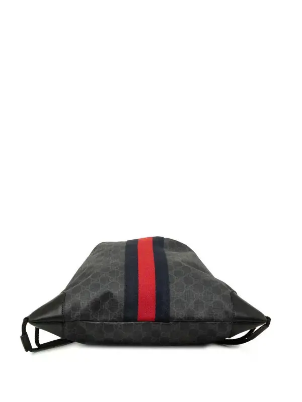 Gucci 2000-2015 Gg Supreme Web Drawstring Backpack