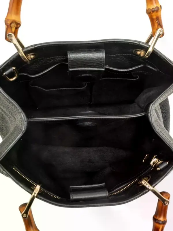Gucci 2016-2026 Small Calfskin Bamboo Shopper Satchel