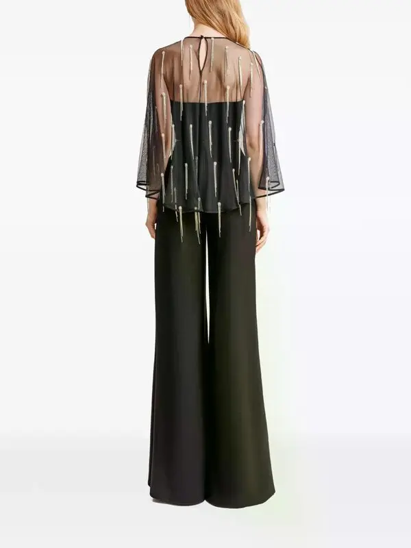 GEMY MAALOUF Beaded Mesh Cape