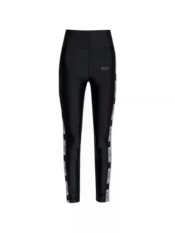 Moschino Logo-tape Leggings - Black
