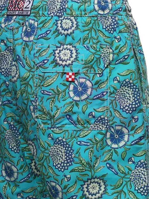 MC2 SAINT BARTH Floral-print Drawstring Swim Shorts